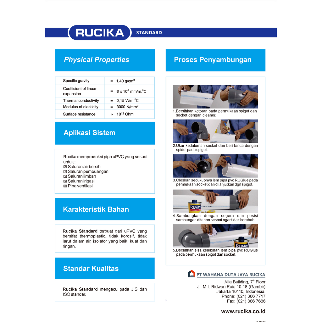 Jual Rucika Standard AW 3/4 (Rucika) / Pipa PVC Kelas AW | Shopee Indonesia