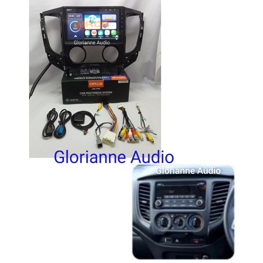 Jual Head unit android ORCA 9988 New standart Mitsubishi Strada Triton ...