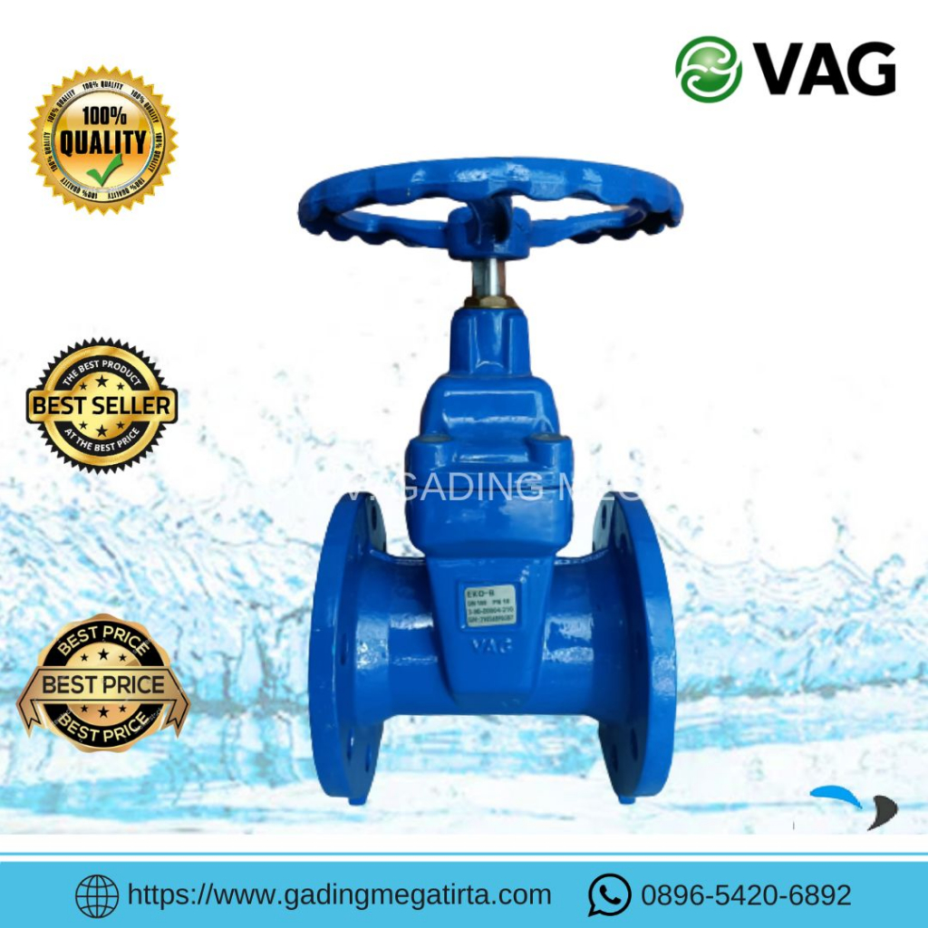 Jual Gate Valve VAG Eko Plus Resilient DCI Seated PN16 6" | Shopee ...