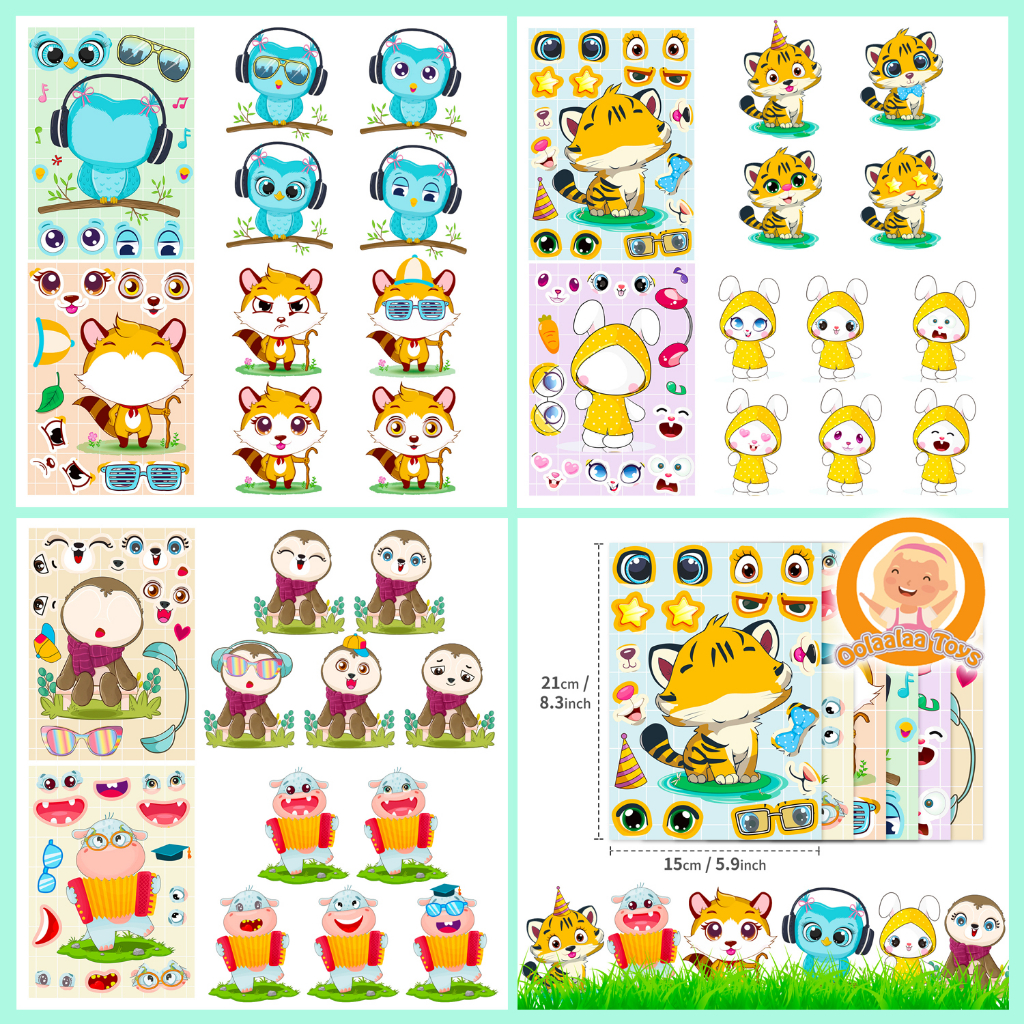 Jual Sticker isi 6 pcs / Changing Face Sticker / stiker ganti muka ...
