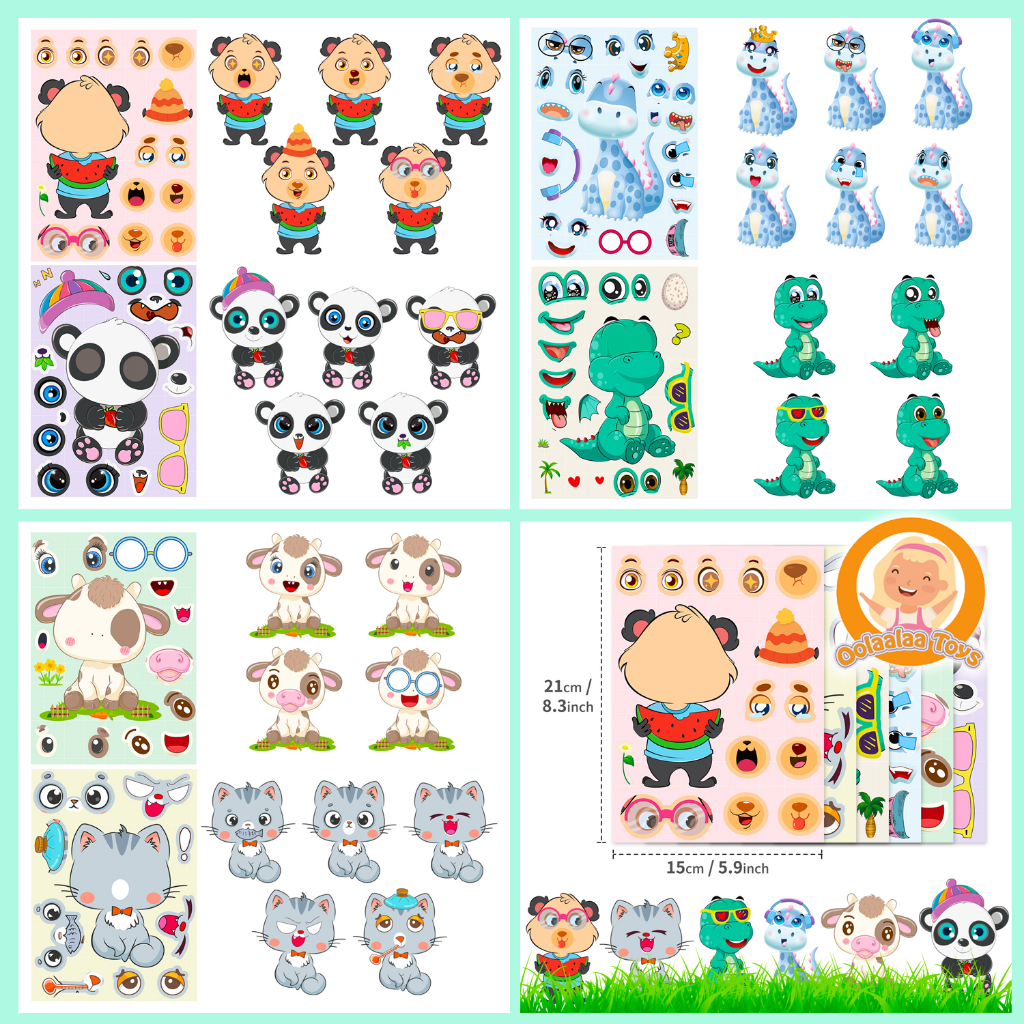 Jual Sticker isi 6 pcs / Changing Face Sticker / stiker ganti muka ...