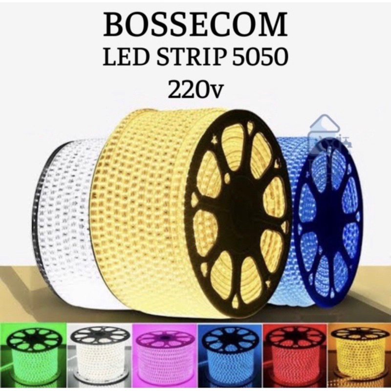 Jual Bossecom LED Strip 5050 220V Meteran Lampu Hias Lampu Selang Lampu ...