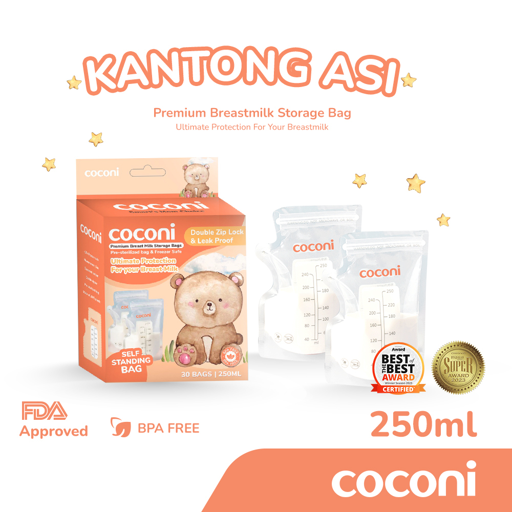 Jual Coconi Premium Breast Milk Storage Bags 250ml 30bags | Kantong Asi ...