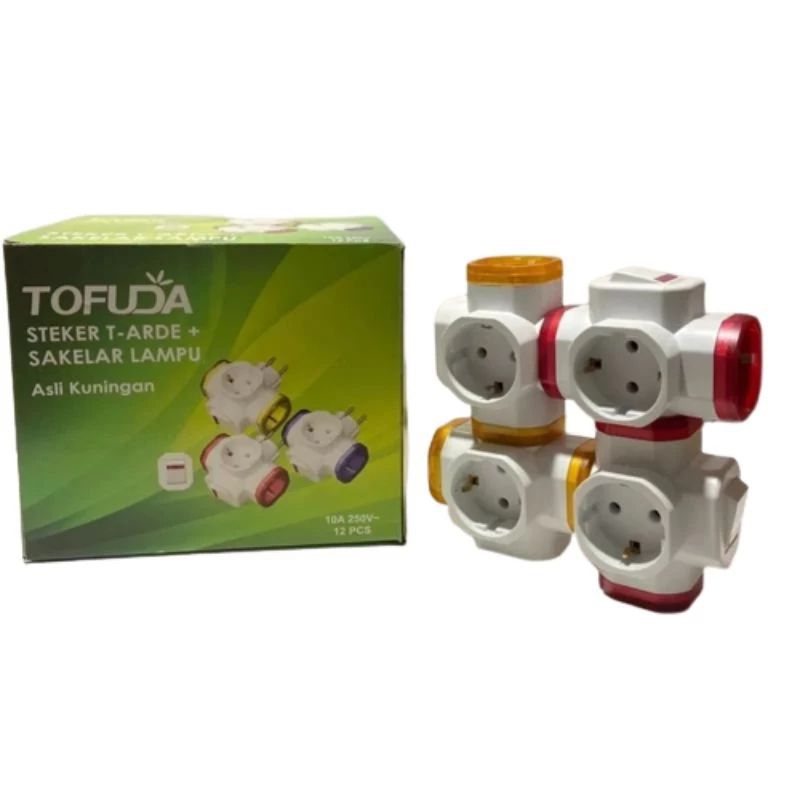 Jual Steker T Multi 3 Lubang / Colokan Listrik Tofuda T-106S / Colokan ...