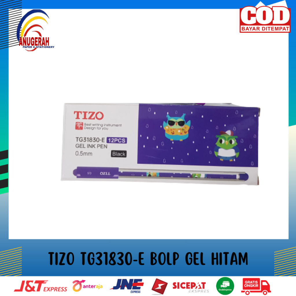 Jual TIZO TG31830-E BOLP GEL HITAM (LSN) | Shopee Indonesia