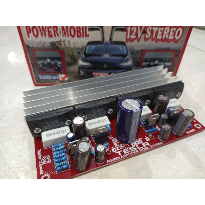 Jual Kit Power Amplifier Mobil DC 12VOLT Stereo 400watt Final Sanken ...