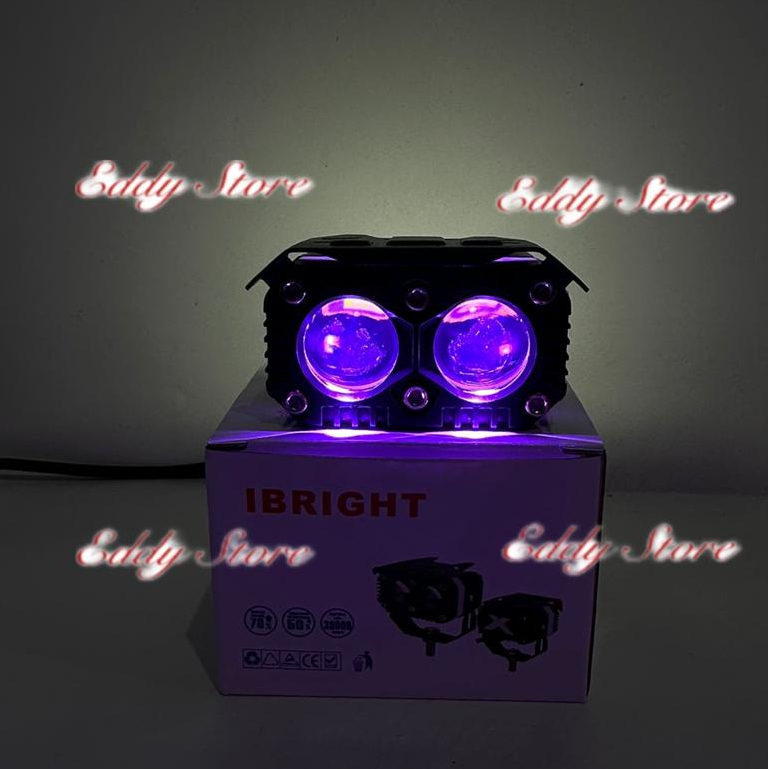 Jual IBRIGHT Lampu Tembak LED Laser 2 Mata plus devil high low putih kuning premium | Shopee ...