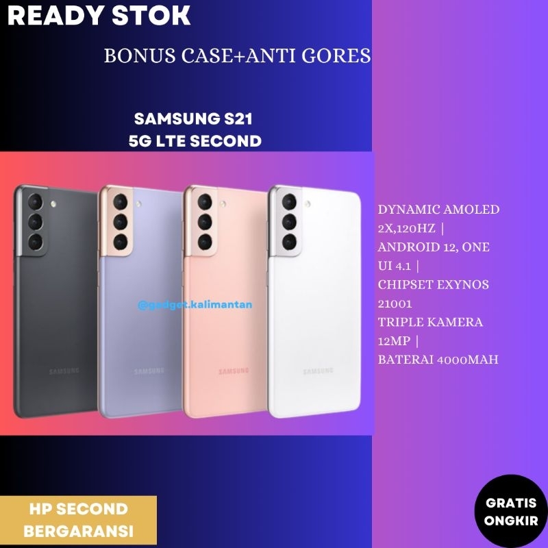 Jual Promo Terbatas: Samsung S21 256GB 5G LTE Bekas Garansi Resmi Samsung Indonesia TERMURAH ...
