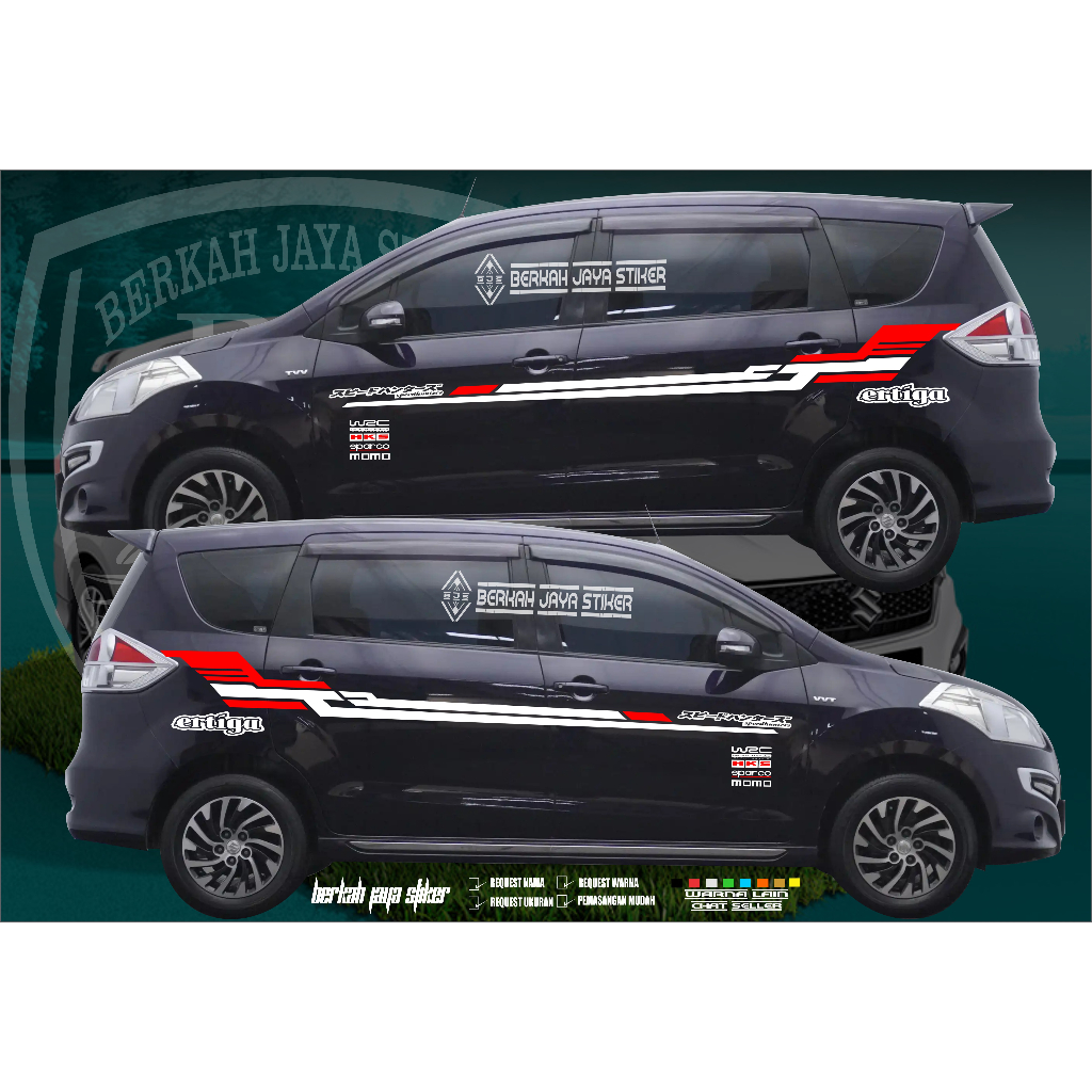 Jual stiker mobil ertiga sticker list Suzuki ertiga keren | Shopee ...