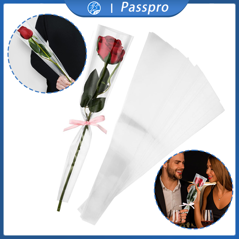 Jual 100pcs Kantong Bunga Single Rose Plastik Bunga Satuan Plastik ...