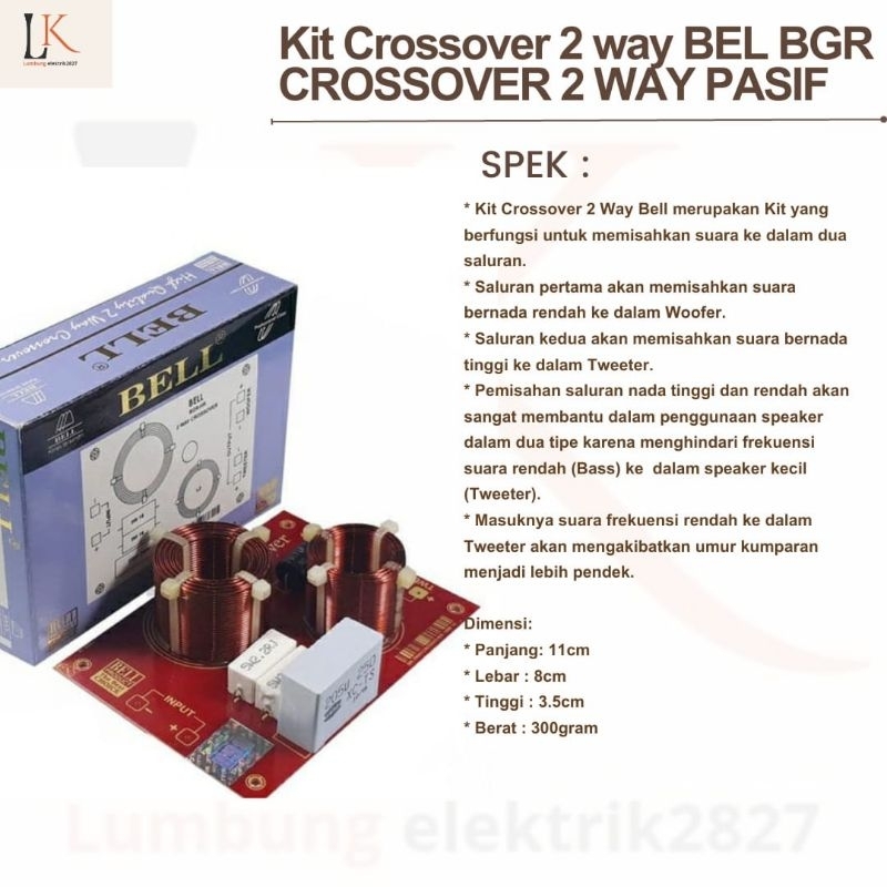 Jual Kit Crossover 2 way BEL BGR CROSSOVER 2 WAY PASIF | Shopee Indonesia