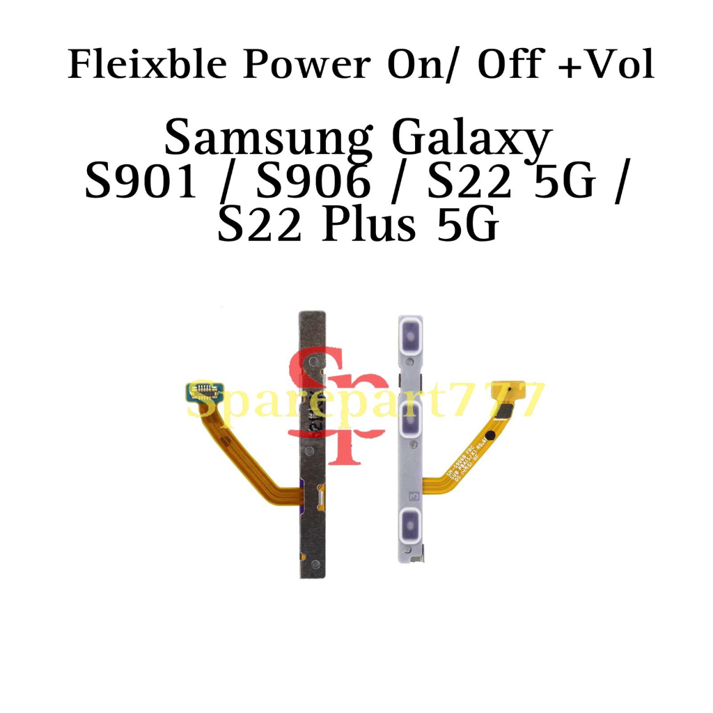 Jual Flexible Konektor Power On Off + Volume Samsung Galaxy S22 5G / S901 / S22 Plus 5G / S906 ...