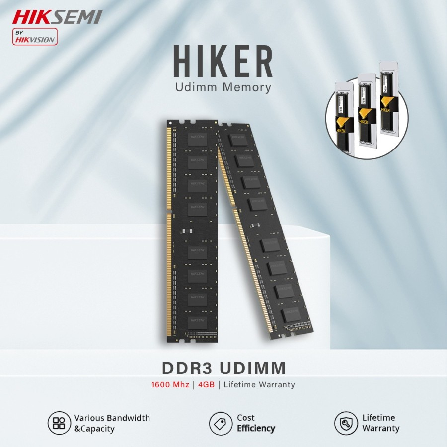 Jual Ram Hiksemi Hiker DDR3 U-DIMM 4GB 8GB - DDR3 1600MHz RAM DDR3 ...