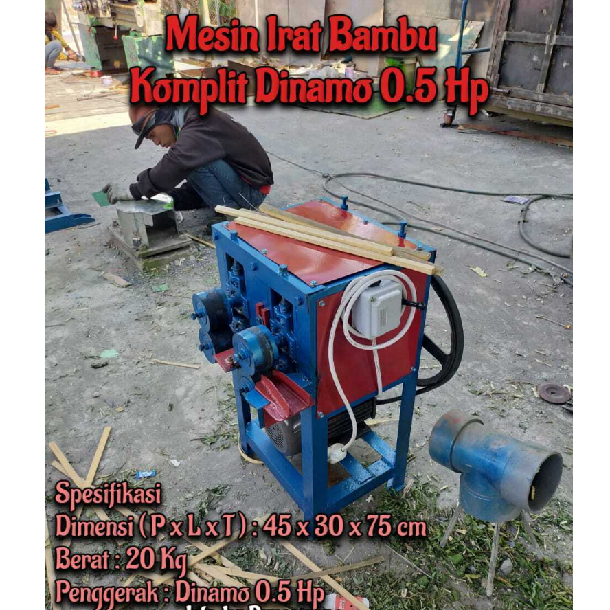 Jual Mesin Irat Bambu Komplit Dinamo 0.5 Hp | Shopee Indonesia