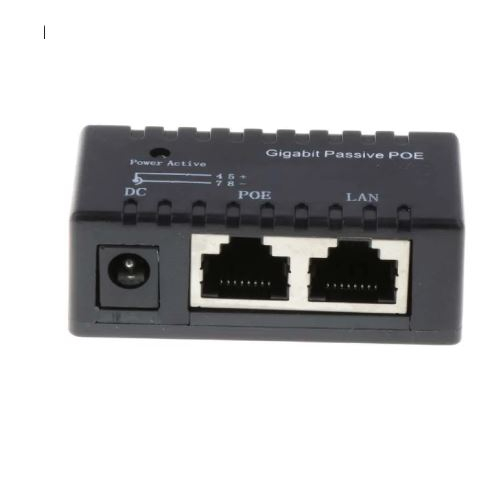 Jual Passive poe injector adapter NB gigabit 1Gbps lan rj45 dc adaptor ...
