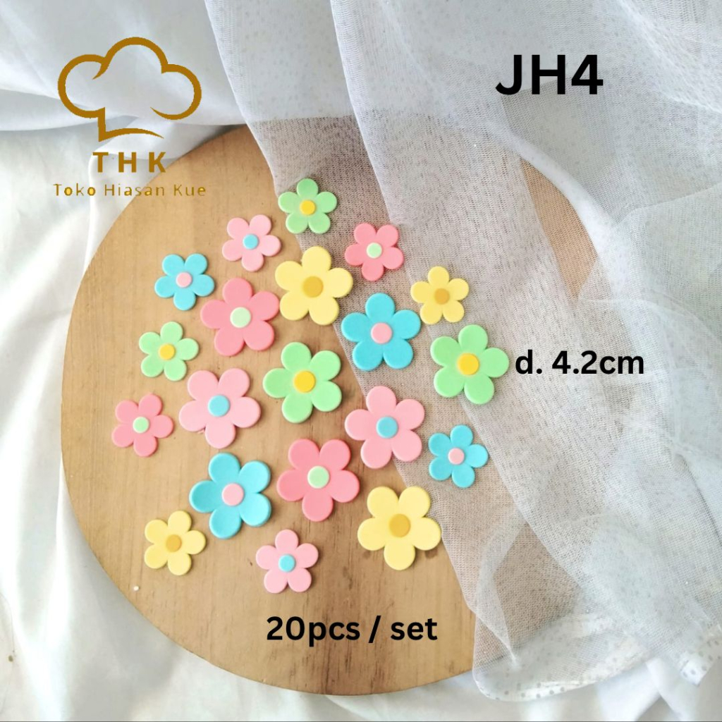 Jual JH4 - Hiasan Kue Cake Topper Bunga (20 pcs) | Shopee Indonesia