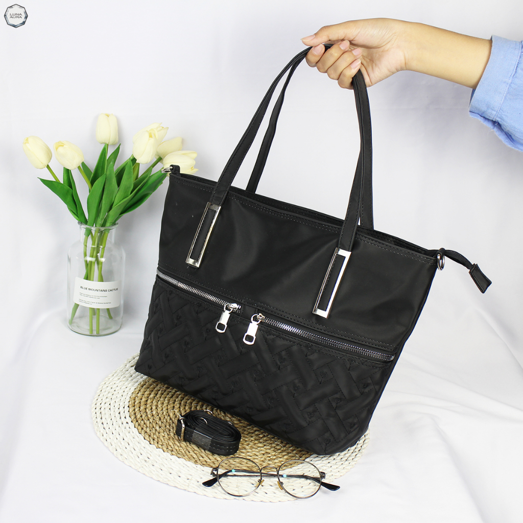 Jual Luna Aura Totebag Besar Wanita Onella Cocoli Bordir LC 90 Tas Tote ...