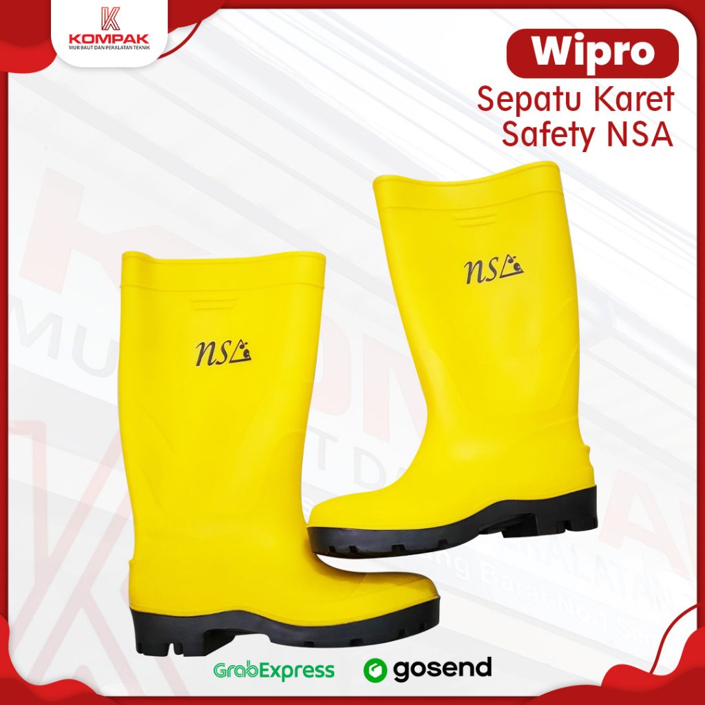 Jual TERMURAH -Sepatu Kerja Safety Proyek Murah Karet PVC Boot Kuning ...