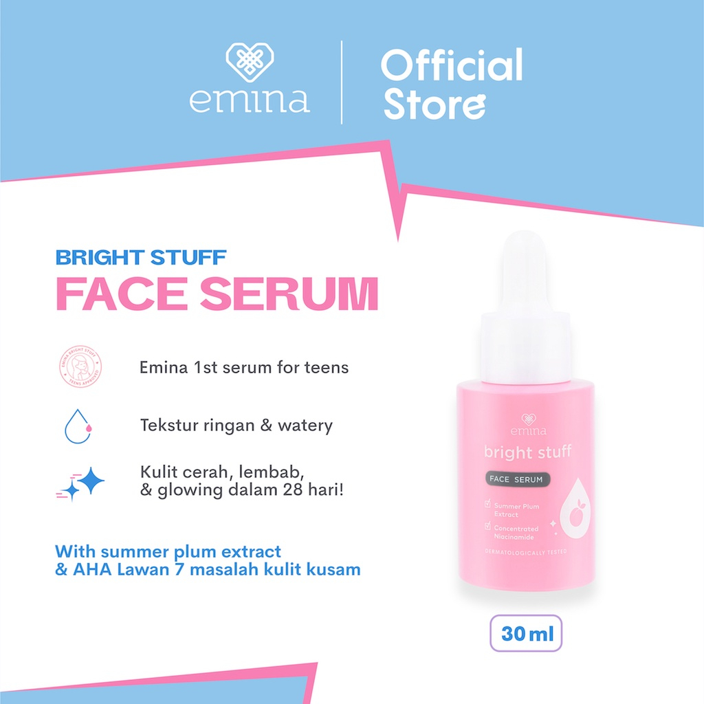 Jual EMINA Bright Stuff Series Face Wash Scrub Toner Powder ...