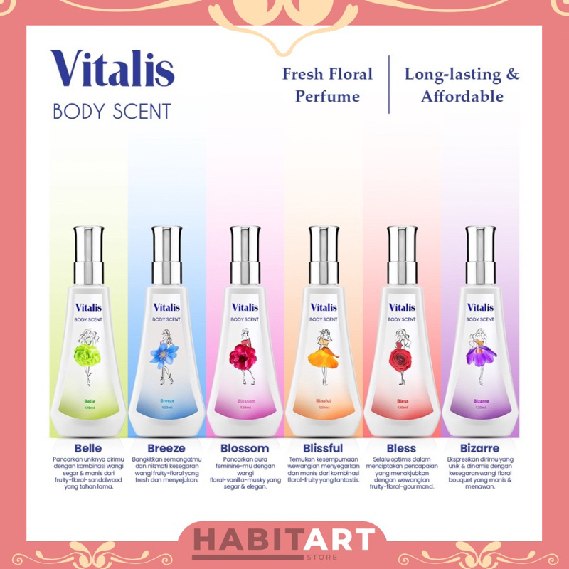 Jual Vitalis Body Scent Cologne 60 ml & 120 ml | Shopee Indonesia