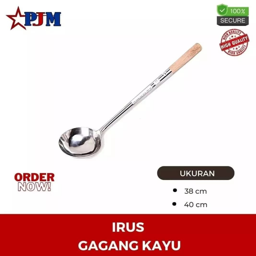 Jual Irus Stainless Jumbo Gagang Kayu PJM172-173/Irus Soto/Irus Bakso ...