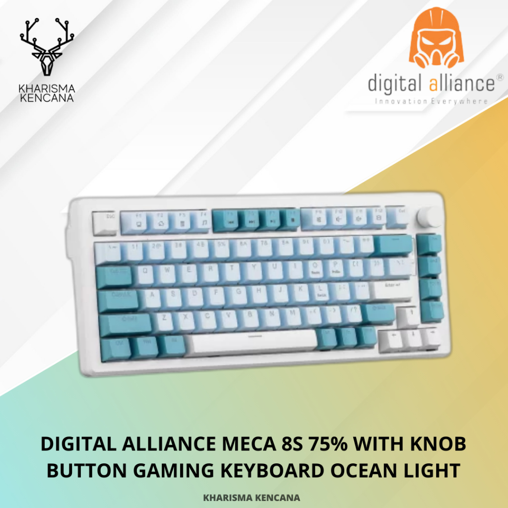 Jual DIGITAL ALLIANCE MECA 8S 75% WITH KNOB BUTTON GAMING KEYBOARD ...