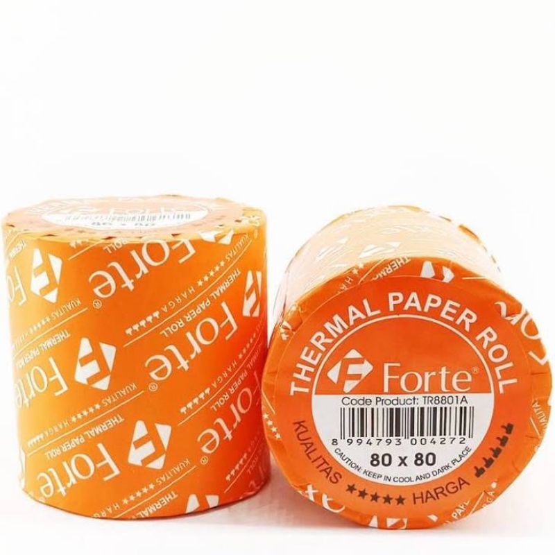Jual Kertas Thermal / Kertas Kasir FORTE Ukuran 80*80 (1 Roll) | Shopee ...