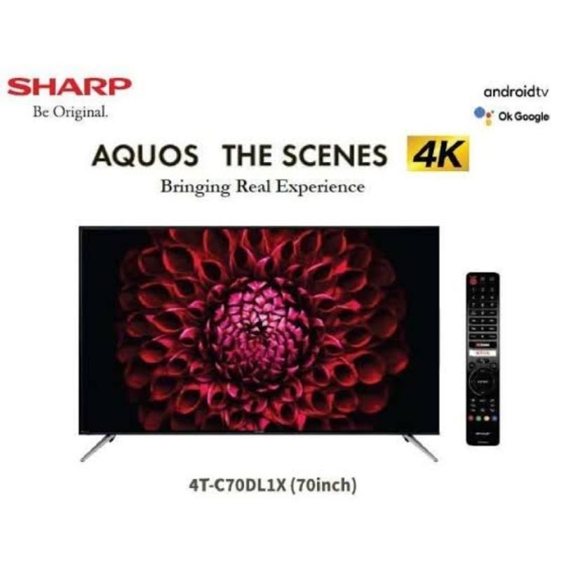 Jual ANDROID TV SHARP 70INCH 4T-C70DL1X 4K GARANSI RESMI | Shopee Indonesia