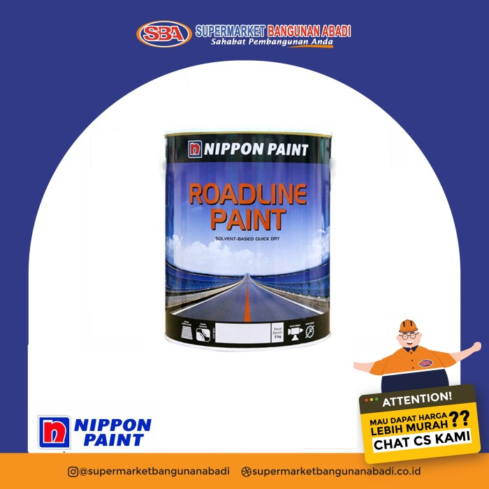 Jual CAT JALAN NIPPON ROADLINE WHITE 5KG | Shopee Indonesia