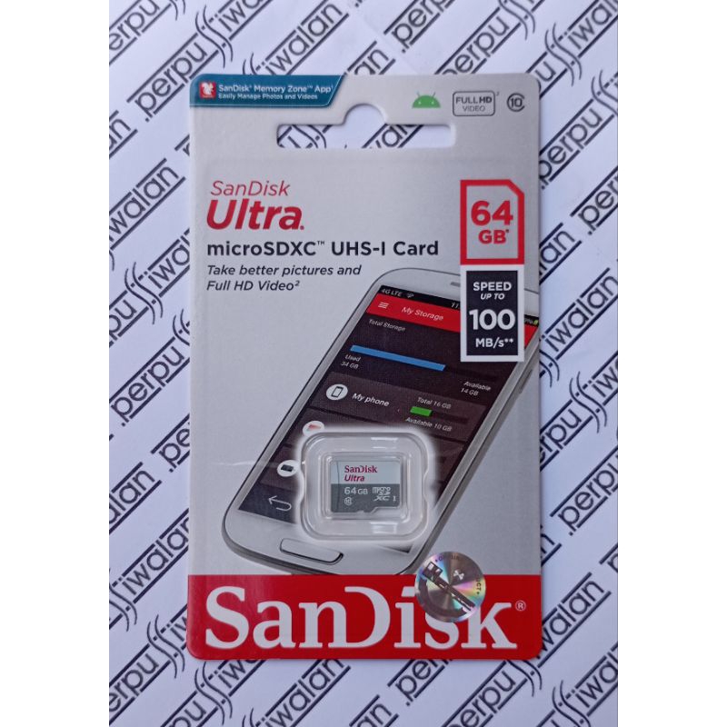 Jual MEMORI SANDISK ULTRA ORIGINAL 64GB 100MBPS | Shopee Indonesia