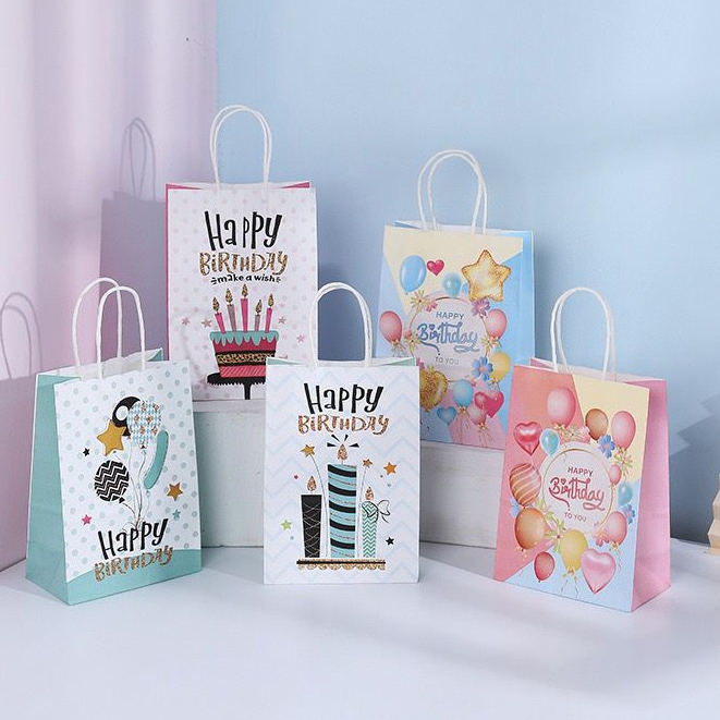 Jual Paper Bag Birthday / Paper Bag Kertas Hadiah Souvenir Ulang Tahun ...