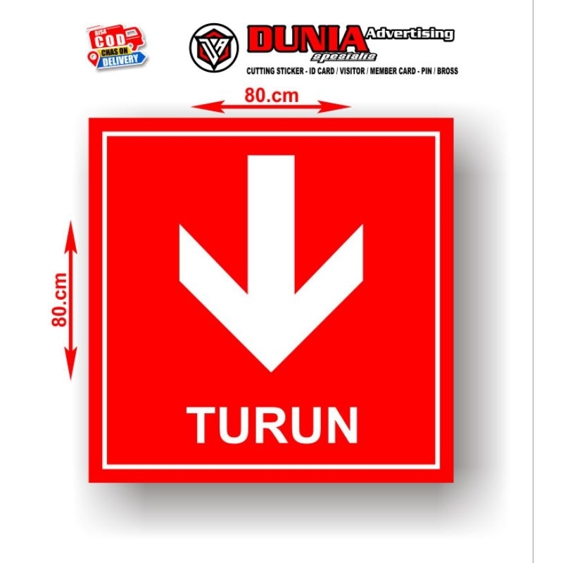Jual STICKER SIGN PANAH NAIK TURUN | Shopee Indonesia