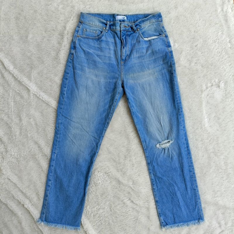 Jual Denim Long Pants Ripped dan Rawis Original sisa Export | Shopee ...