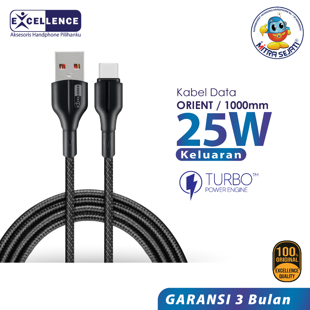 Jual EXCELLENCE Kabel Data Orient Fast Charging untuk tipe kabel ...