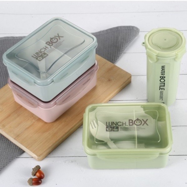 Jual Lunch Box Set Kotak Makan + Botol Minum 8216 | Shopee Indonesia