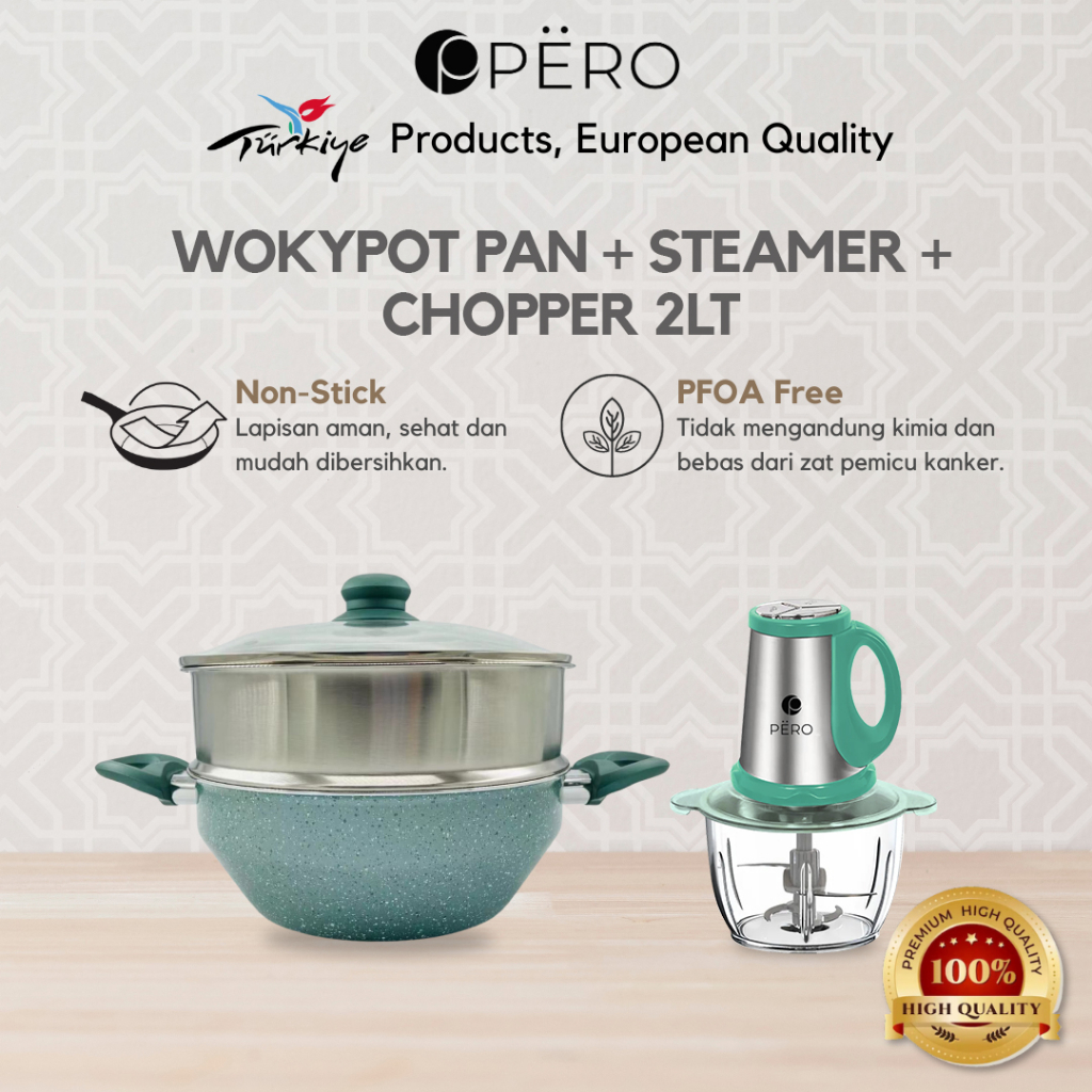 Jual [PAKET HEMAT] Pero Bundling Woky Pot 24cm + Steamer ...