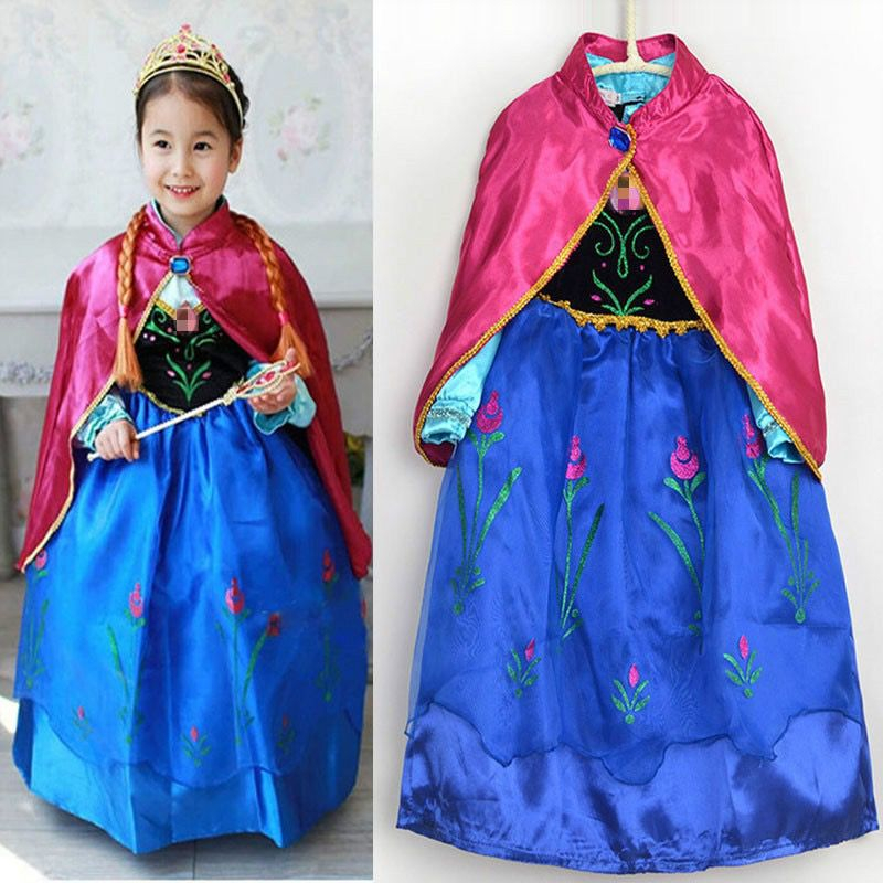 Jual Kostum Dress Princess Baju Frozen Anna Elsa Gaun Putri Salju Anak ...