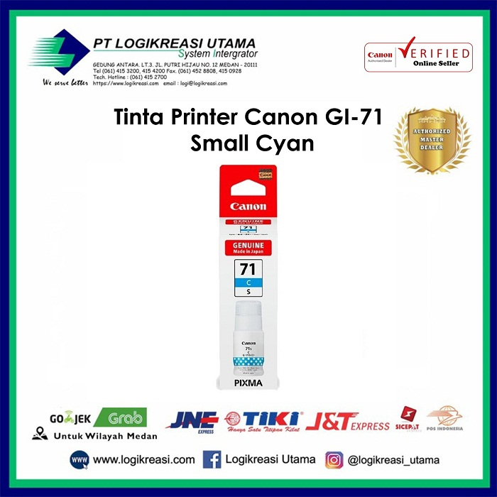 Jual Tinta Canon GI 71S Cyan | Shopee Indonesia