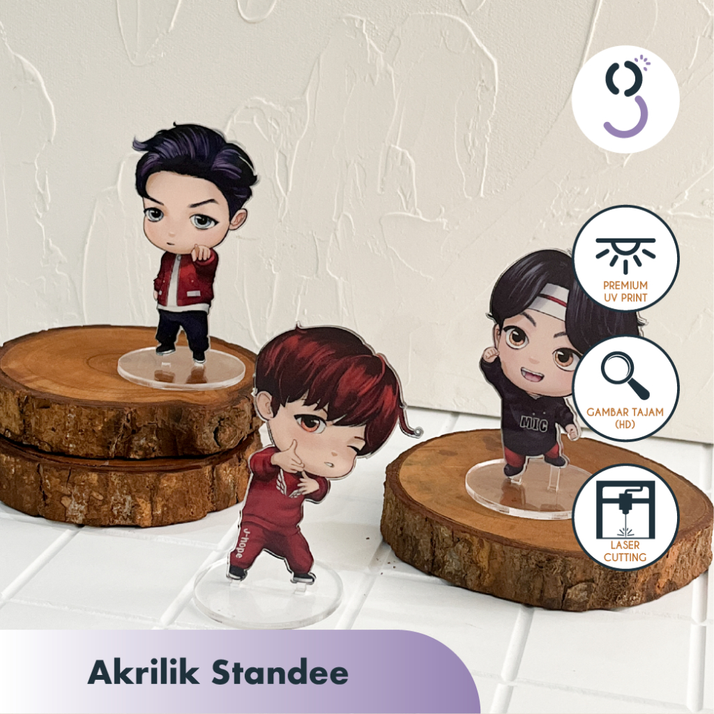 Jual Custom Standee Akrilik UV Print / Figure Mini Acrylic Anime KPOP ...