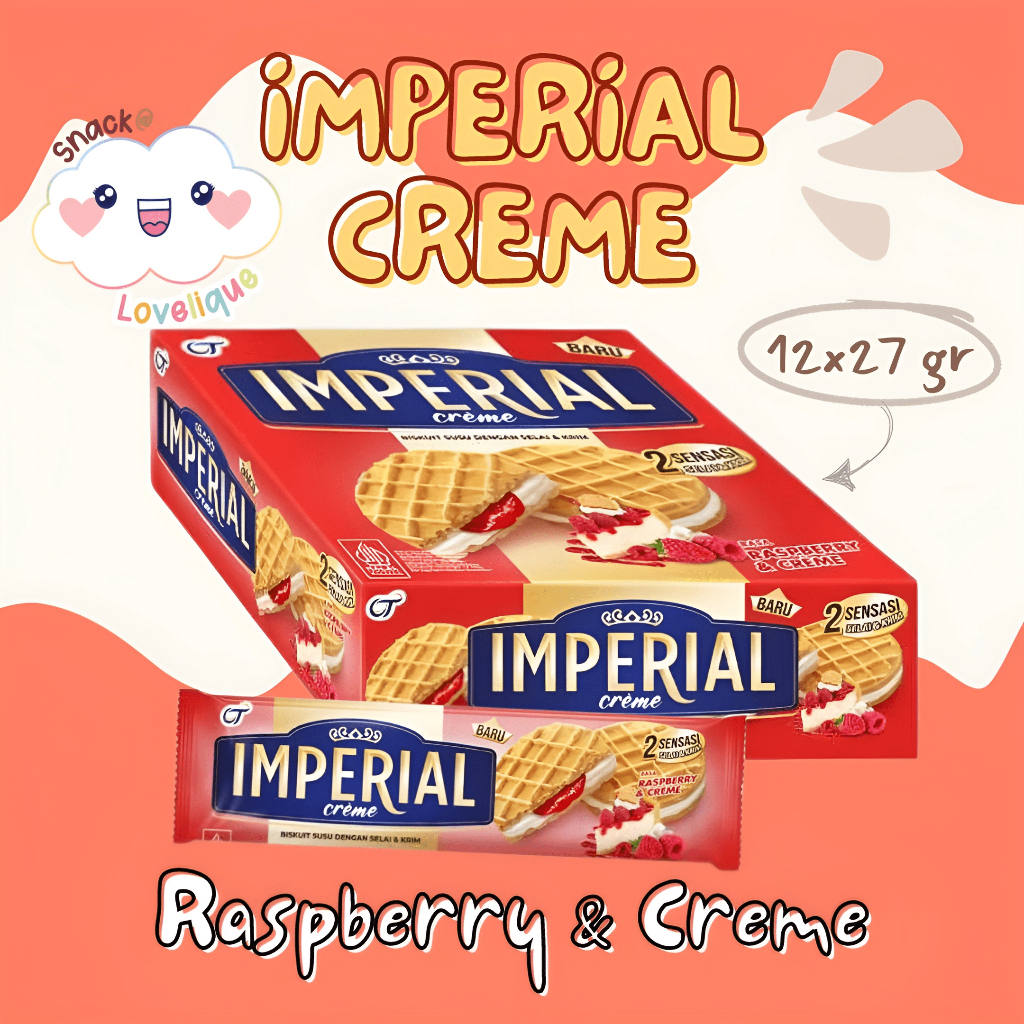 Jual Imperial Creme Biscuit 27gr 1 BOX isi 12 All Variant - ( Blueberry & Cheme / Raspberry ...