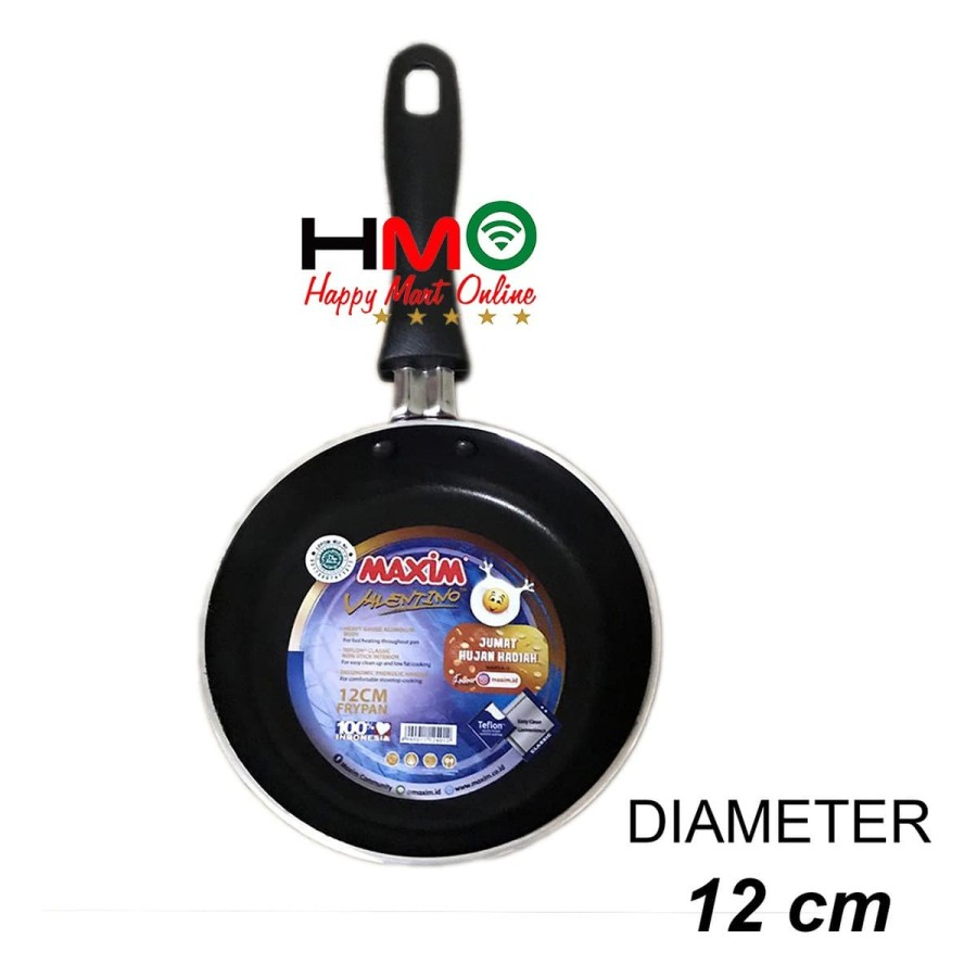 Jual Frypan Teflon Maxim Valentino Diameter 12 18 20 22 24 26 CM | Shopee Indonesia