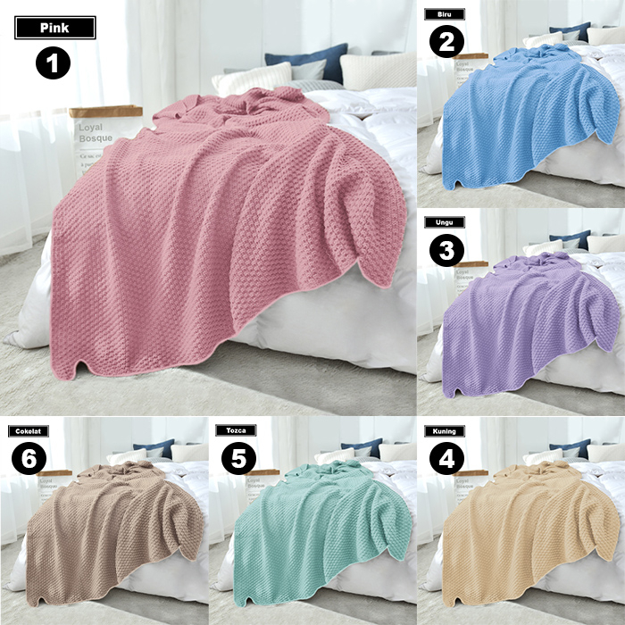 Jual Selimut Murah Bagus Berkualitas Selimut (HK600) Selimut Rajut ...