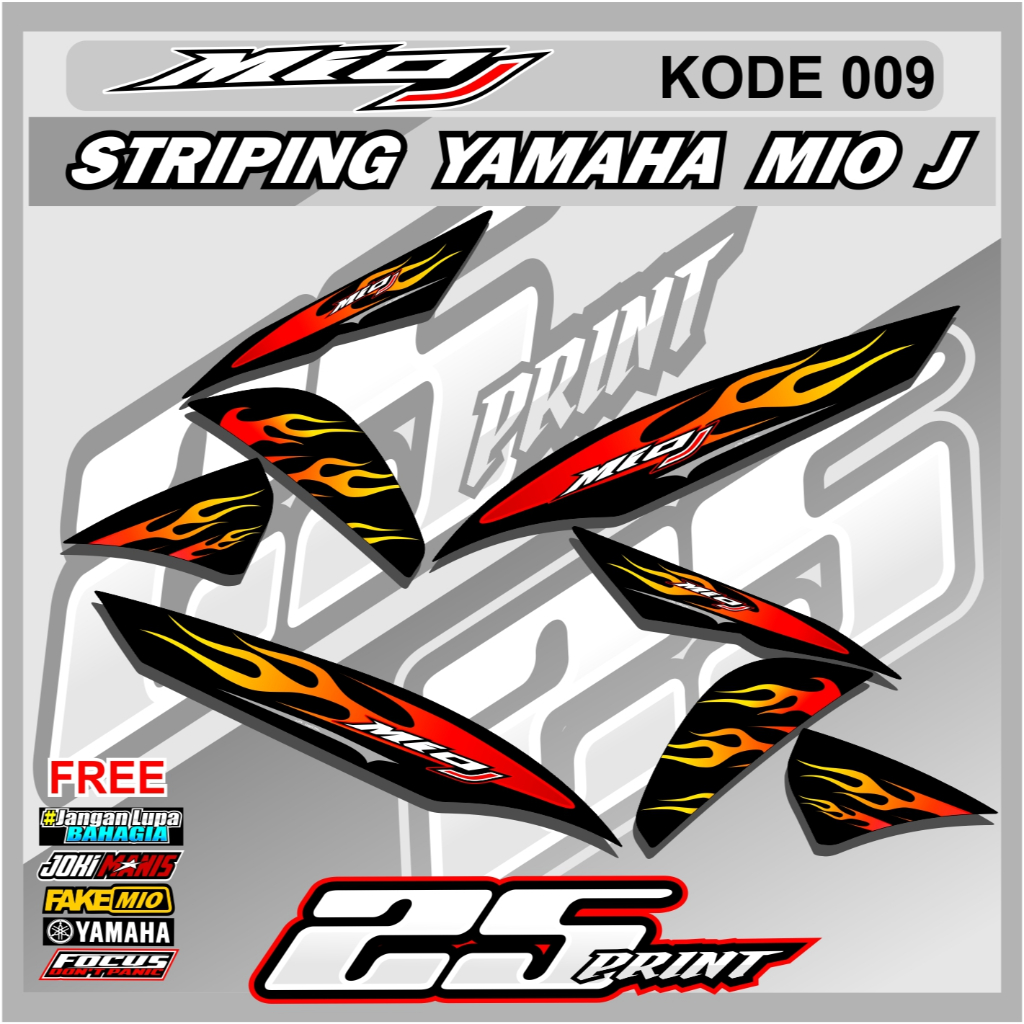 Jual Stiker Striping yamaha Mio J Variasi Racing Modifikasi keren ...