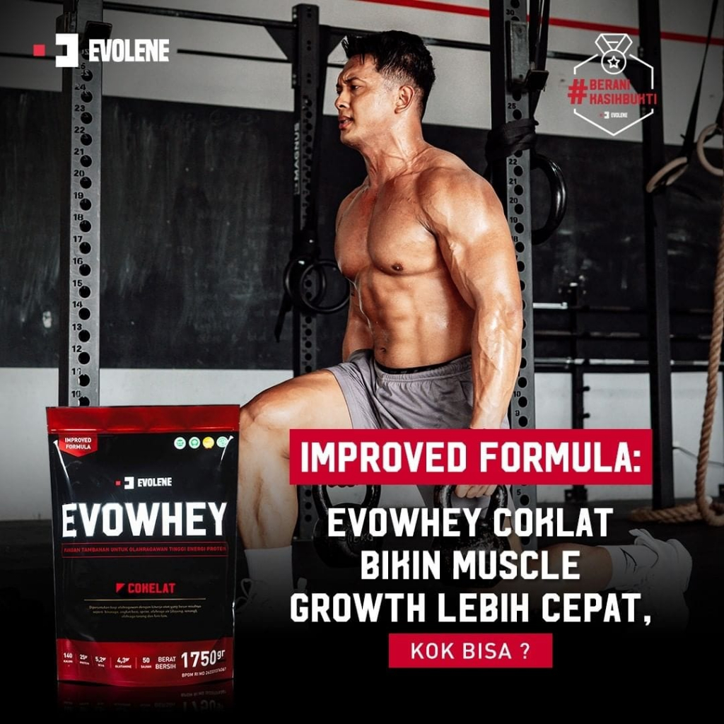 Jual EVOWHEY Evolene Whey Protein - 1750gr/50 sajian | Shopee Indonesia