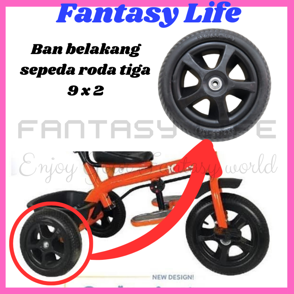 Jual Ban belakang 9 x 2 sepeda roda tiga genio aviator exotic family ...