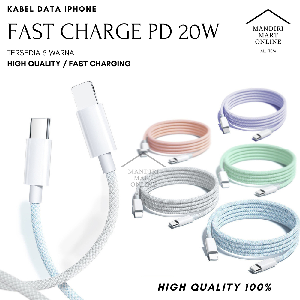 Jual Kabel Data iPhone Fast Charge PD 20W Cable Type C to Lightning ...