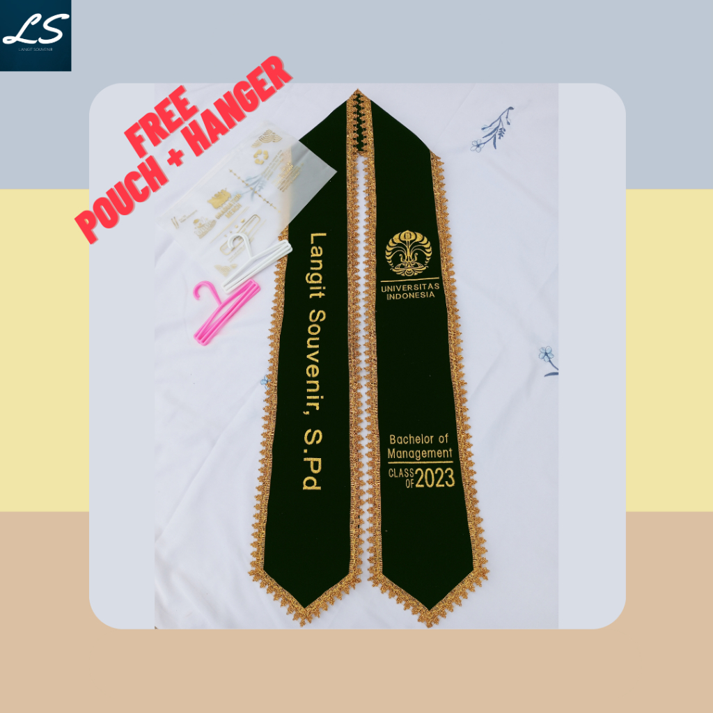 Jual [1 HARI JADI] Selempang Wisuda Leher Bordir / Selempang Wisuda ...