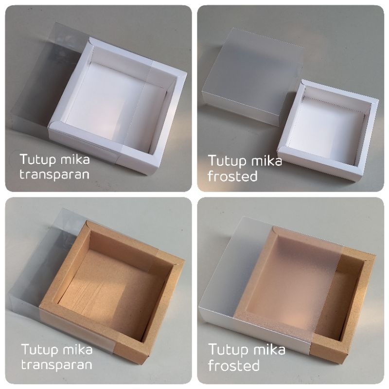 Jual SLIDING BOX UK. 10x10x4cm READY 2 WARNA COKLAT/PUTIH (Min order ...