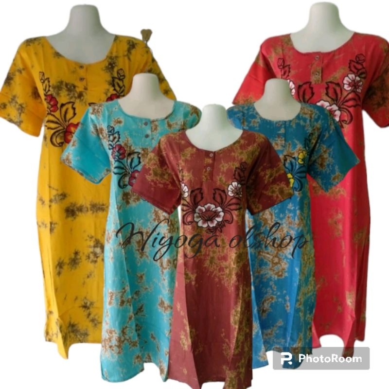 Jual daster wanita motif batik bali / daster wanita busui / daster ...