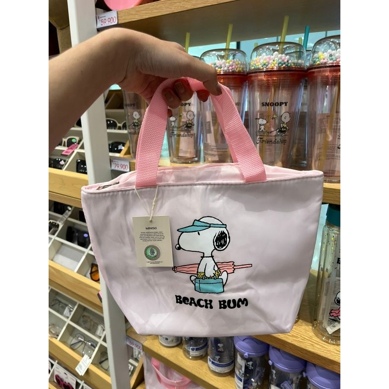 Jual MINISO OFFICIAL SNOOPY series Lunch Bag . tas bekal miniso murah ...